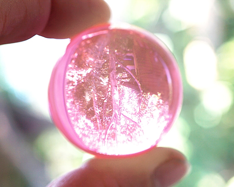 Light Pink Crystal Ball Huge Glass Ball 39mm Large Marble Big - Etsy