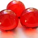 ON VACATION Vintage Modern Home Decor Red Crystal Ball Huge Glass Ball ...