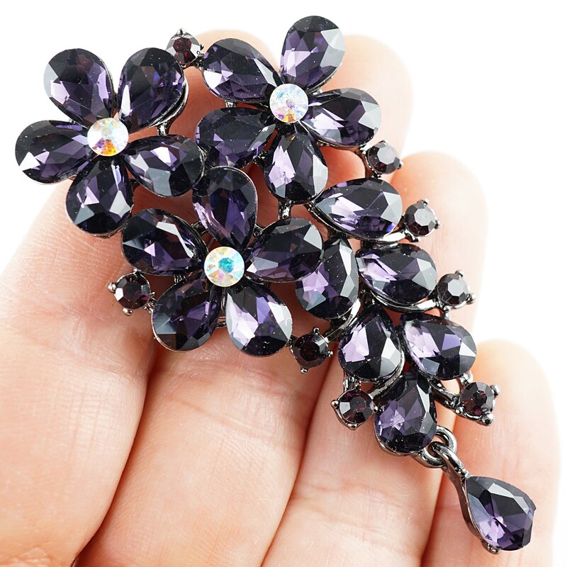 Purple Brooch - Etsy