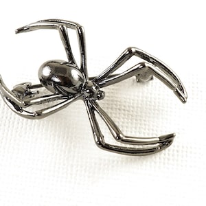 Gold Spider Brooch Pin, Large Spider Lapel Pin for Men or Women, Long ...
