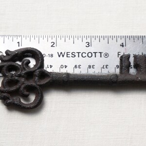 Large Vintage Cast Iron Key, Karlstejn Castle Door Key, Ornamental ...