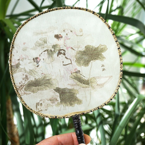 Chinese Round Silk Fan - Etsy