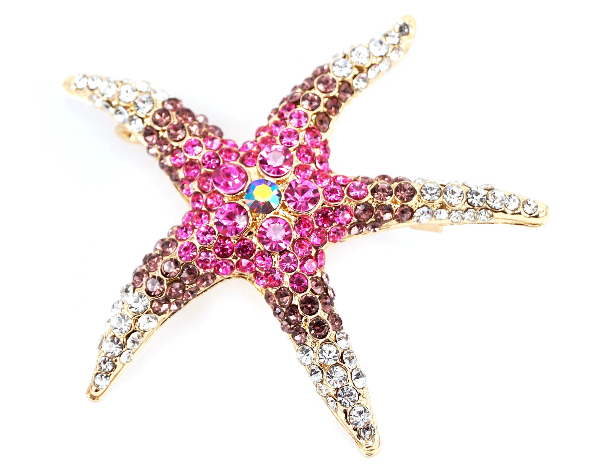 Gold Starfish Brooch Large Pink Sea Star Brooch Vintage - Etsy UK