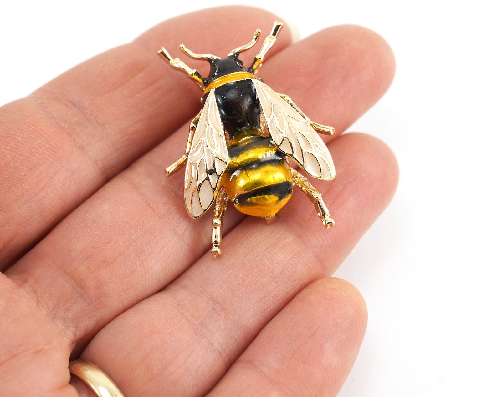High Quality Small Bee Brooch, Vintage Bee Pin, Enamel Insect Brooch ...