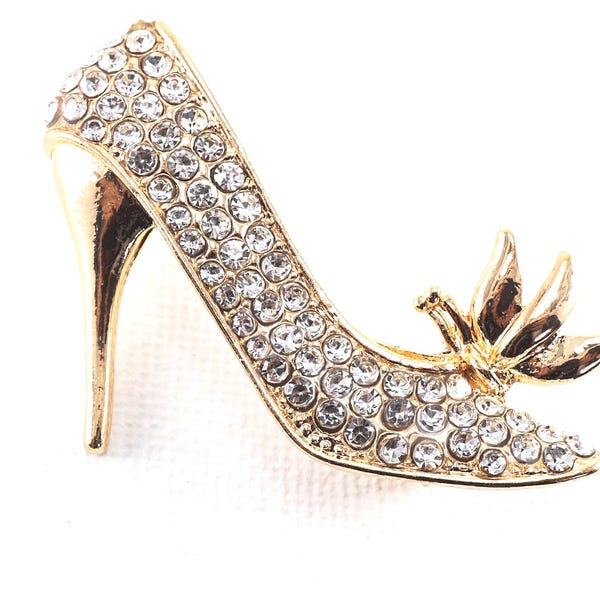 Gold High Heel Pin - Etsy
