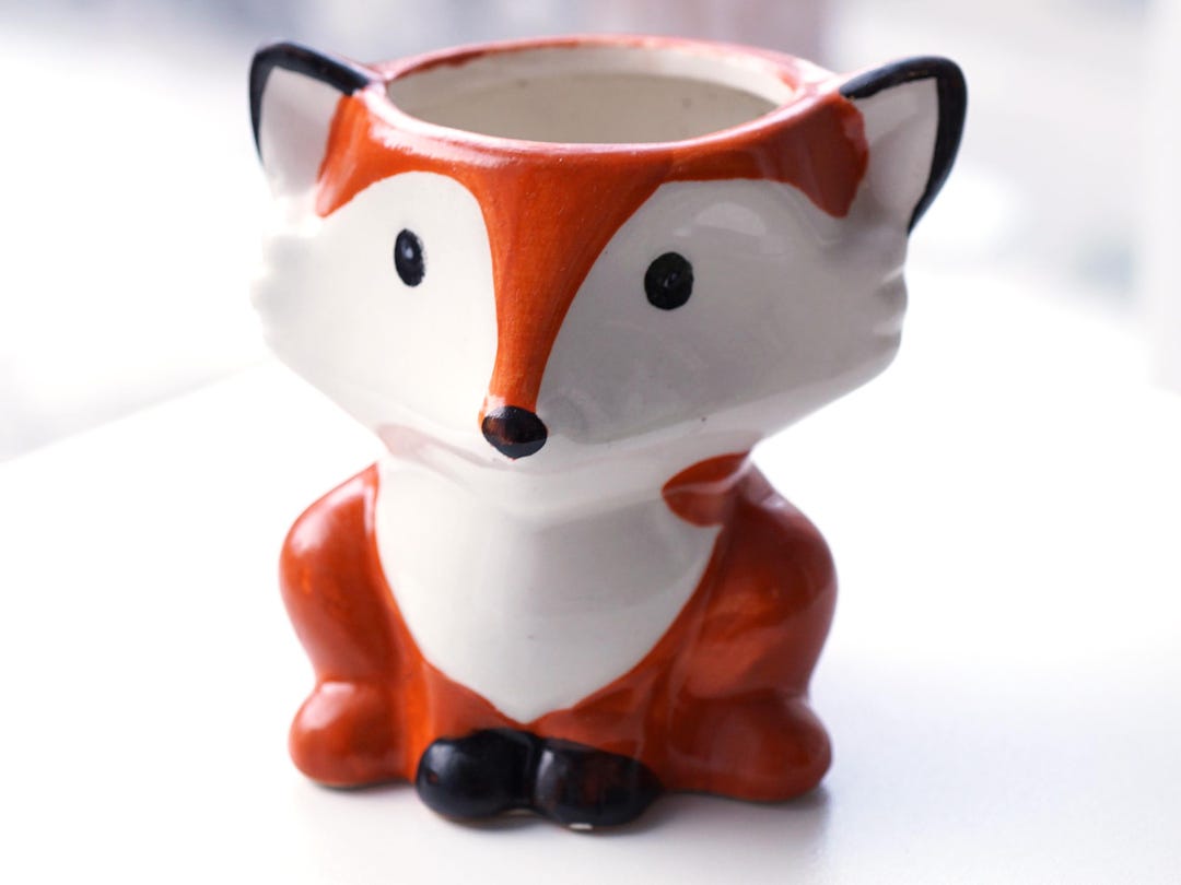 Small Fox Planter, Houseplant Pot, Mini Plant Pot, Air Plant Holder ...