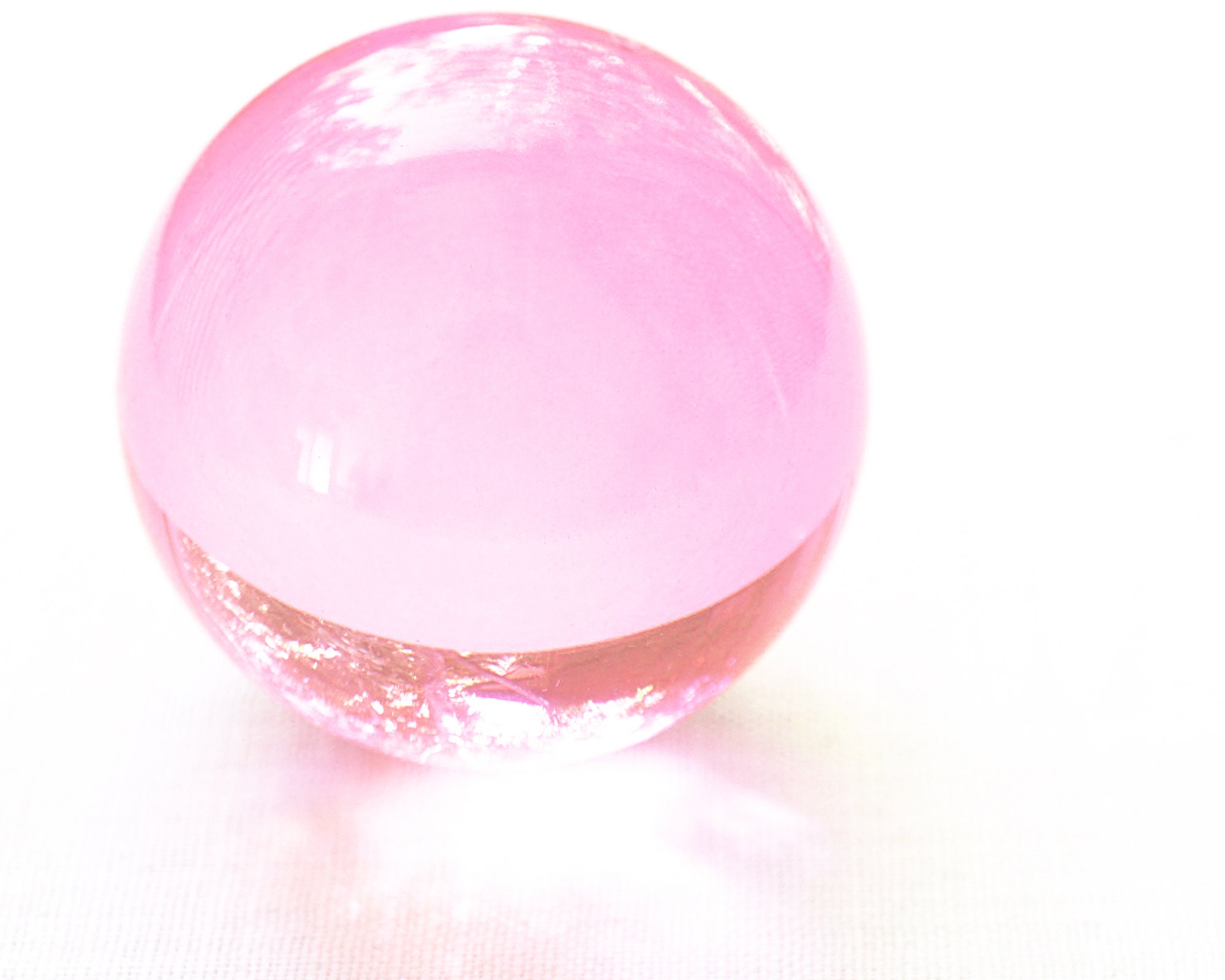 Bola de cristal rosa claro Enorme bola de vidrio 39mm Mármol | Etsy