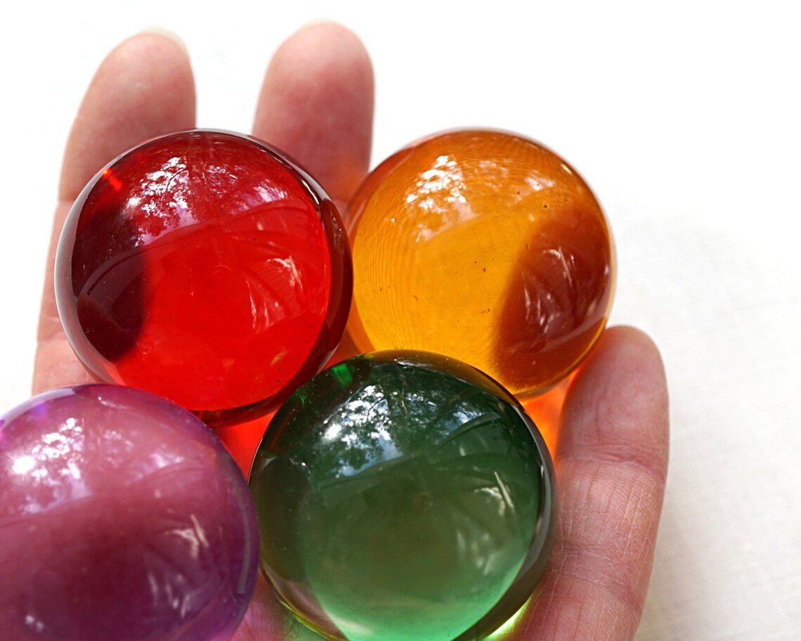 Green Magic Crystal Ball Large Marble Huge Glass Ball 39mm 1 - Etsy