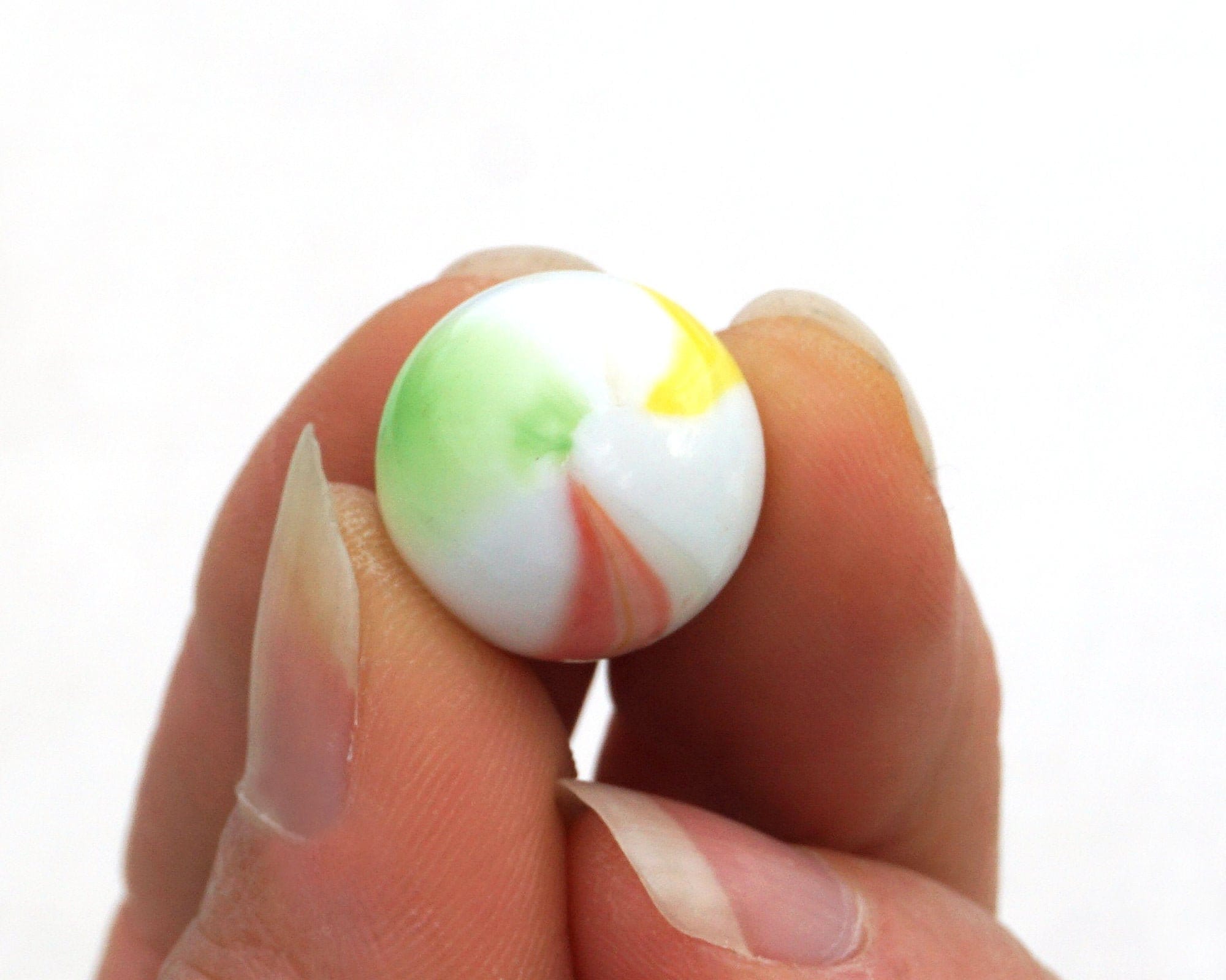 ON VACATION Akro Agate Marble Popeye Milk White 3 Color Pastel ...
