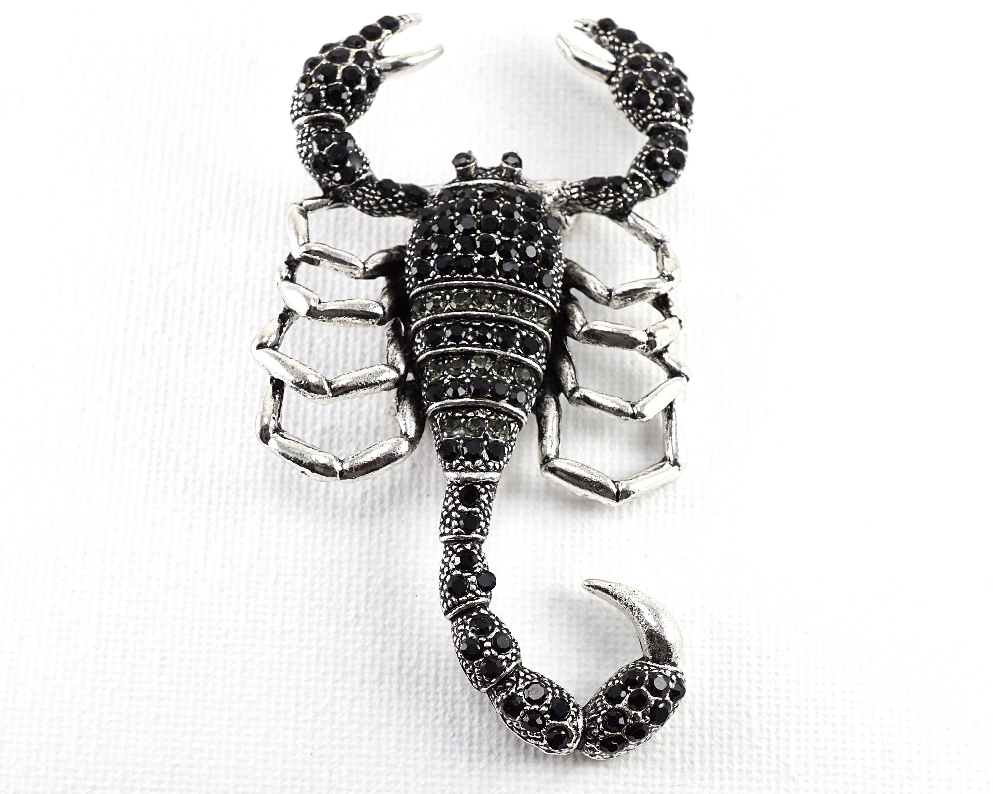 Huge Scorpion Brooch Moving Tail Scorpion Pin Vintage Black - Etsy UK