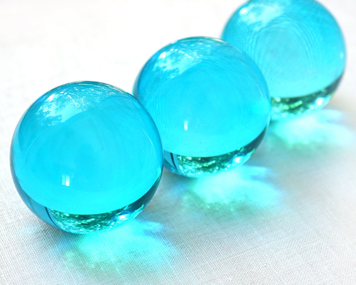 Large Aqua Blue Crystal Ball Sphere Huge Glass Ball 39mm 1 1/2" Big ...