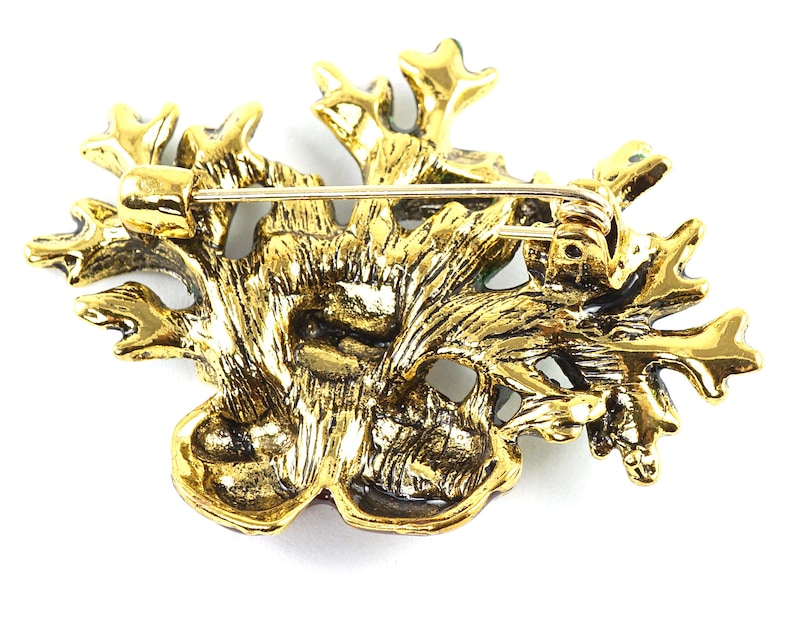 ON VACATION Vintage 3 Acorn Brooch Pin, Oak Leaf Twig, Three Wishes for ...
