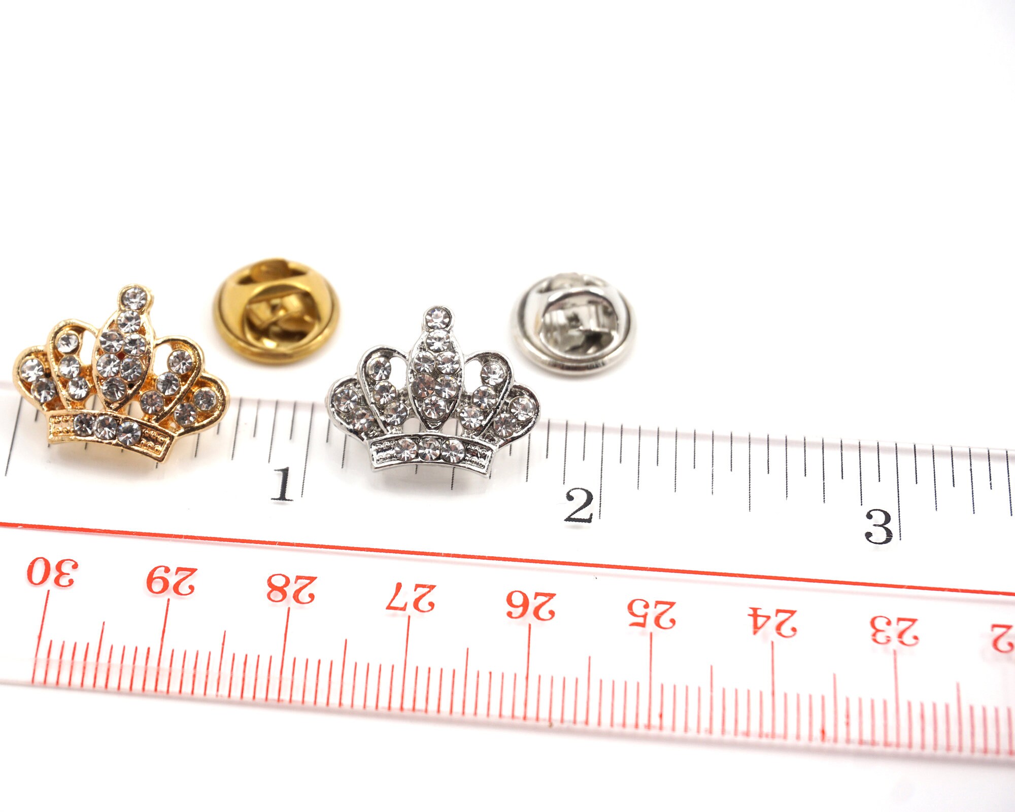 Petite Silver or Gold Royal Crown Pin Brooch Shirt Brooch - Etsy