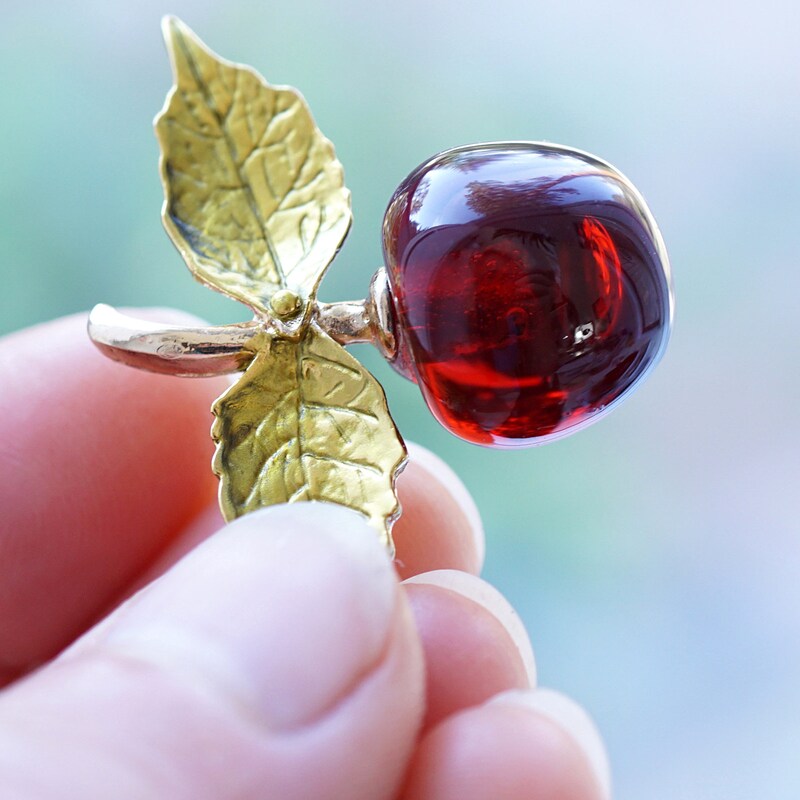 Cherry Brooch - Etsy