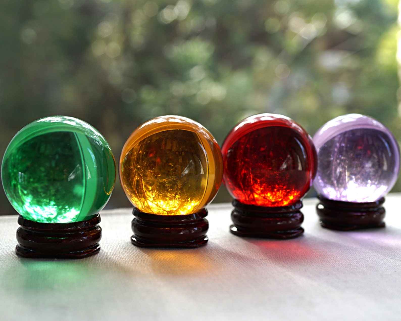 Light Purple Crystal Ball Huge Glass Ball 39mm Large Marble Big Glass ...