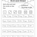 2 Printable Roll and Read Worksheets. Preschool Rhyming Words Activity ...