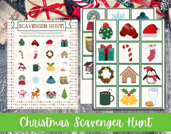 Christmas Scavenger Hunt Christmas Printables Christmas | Etsy