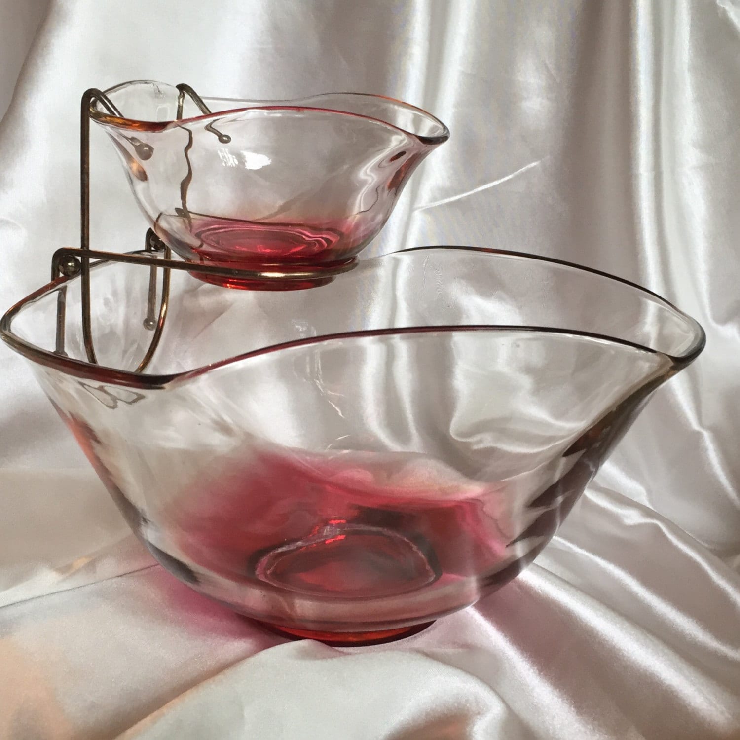 Kitchen & Dining Home & Living Retro Snack Bowl Vintage Glass Chip and ...