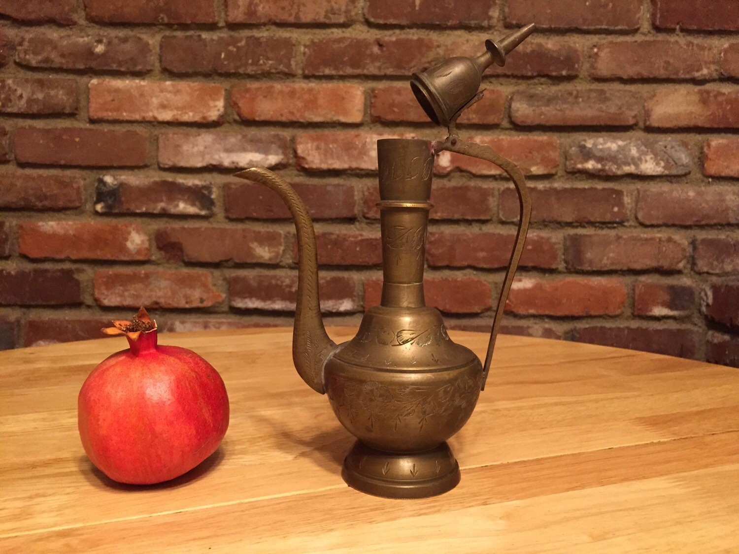 Vintage Brass Ewer Oil Pitcher Collectible Urn From Sarna India Home ...