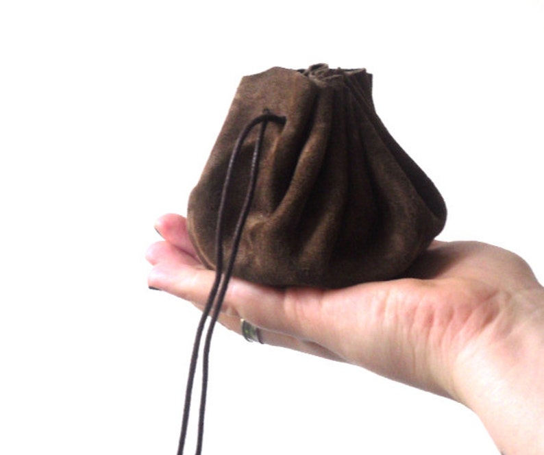 Leather Drawstring Pouch Drawstring Leather Pouch Coin - Etsy