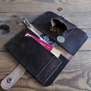 Mens Leather Wallet, Fishing, Catfish, Pocket Wallet, Mens Gift, Brown ...