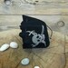 Drawstring Leather Pouch, Coin Purse, Pirate, Black Velvet, Small ...