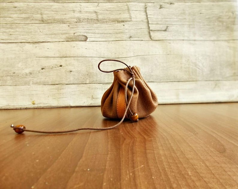 Coin Purse Jewelry Bag Rustic Drawstring Pouch Distressed - Etsy