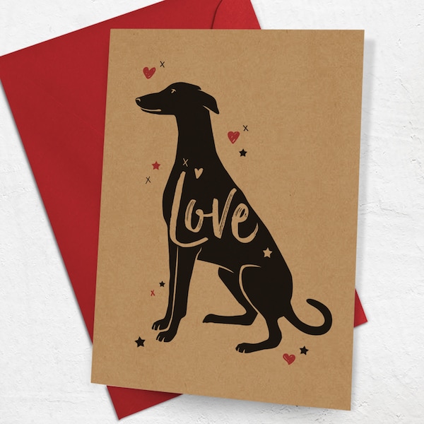 Greyhound Card - Etsy