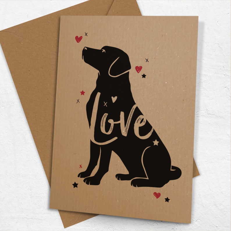 Love Card With Labrador Black Lab Birthday Card - Etsy UK