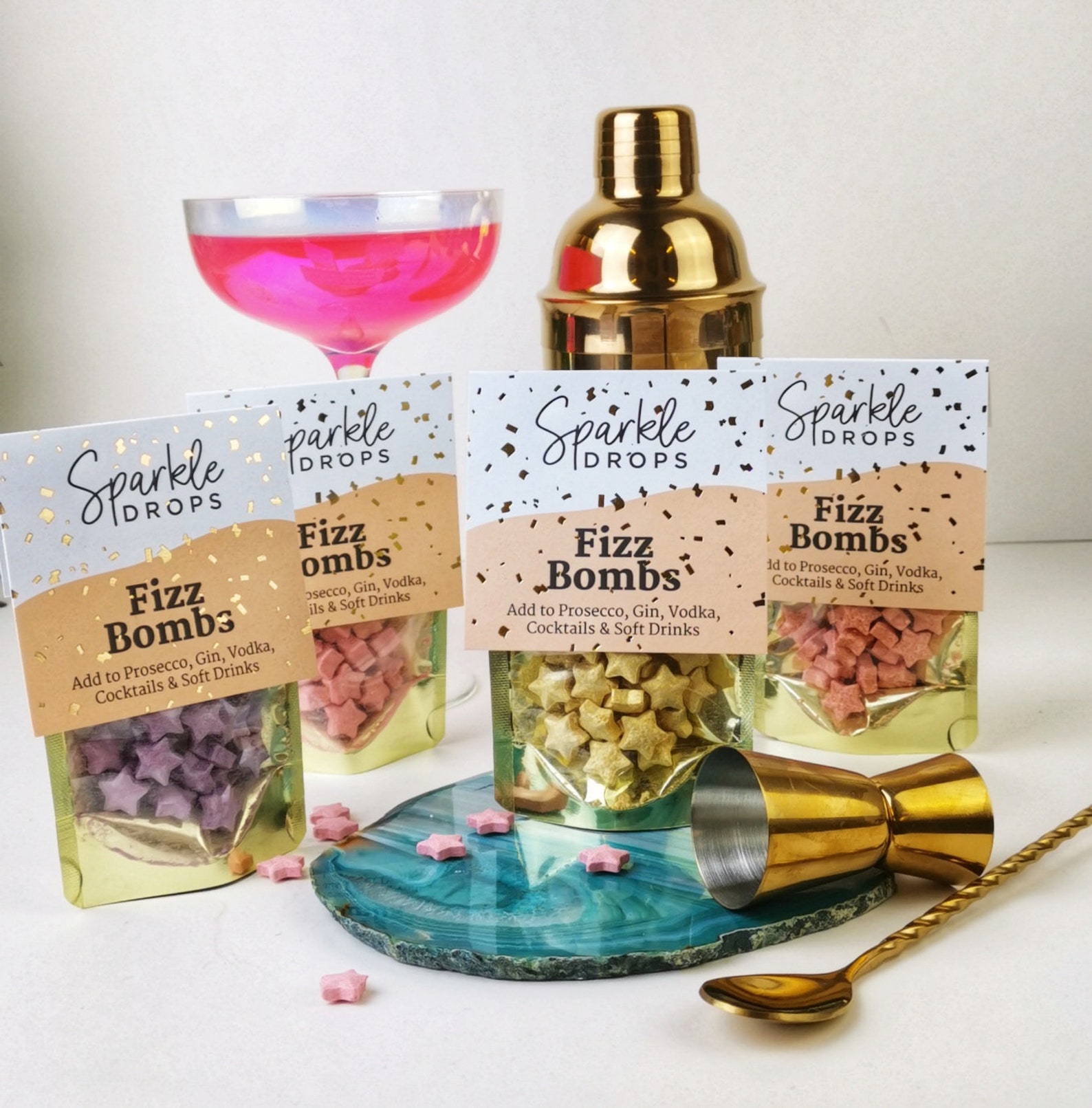 Fizz Bombs to Pimp Your Gin or Prosecco Flavour and Sparkle - Etsy UK