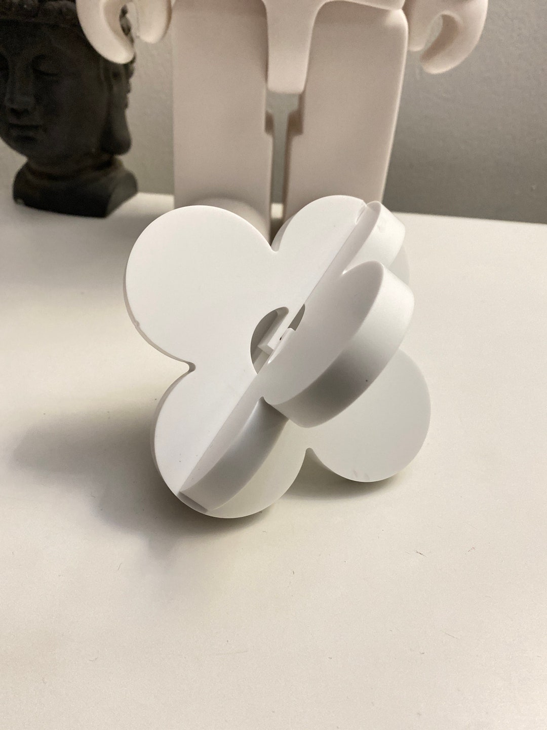 Double 3D Floral Clover Interlocking Figure Block Sculpture - Etsy