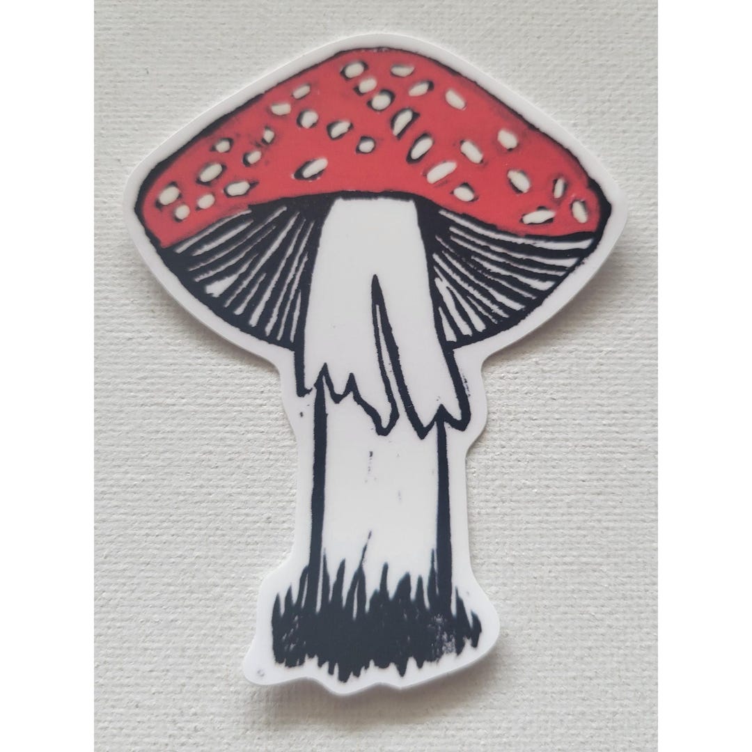 Mushroom Vinyl Sticker Decal - Etsy