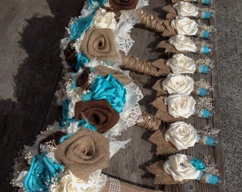 Teal Blue Brown | Etsy