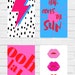 Preppy Pop Word Wall Art Design-set of 4 (digital Download), Preppy ...