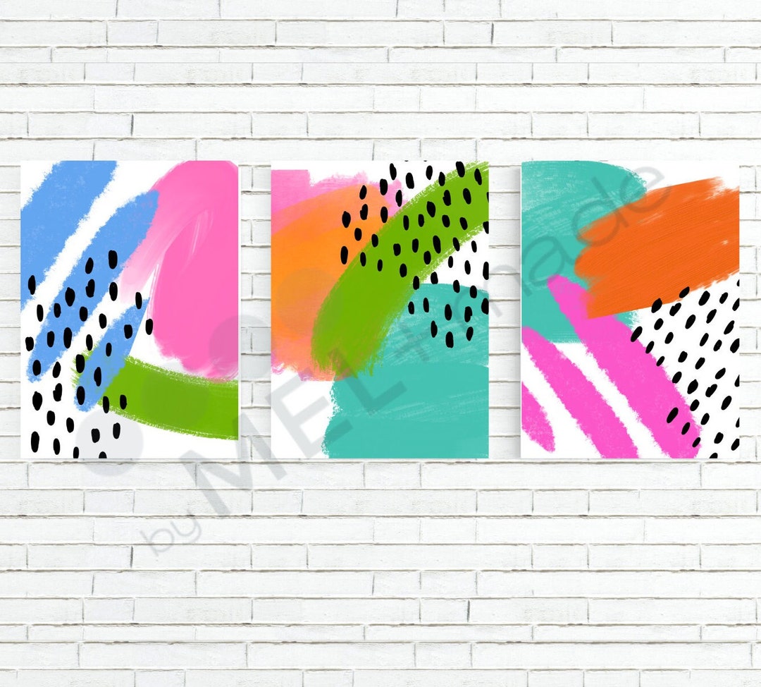 Preppy Abstract Wall Art Design (digital Download), Preppy Wall Art ...