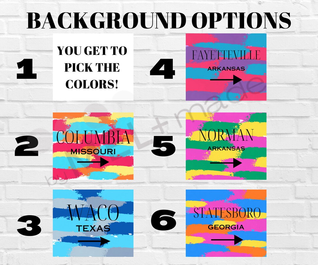 CUSTOM Location Wall Art Design (digital Download), Preppy Wall Art ...