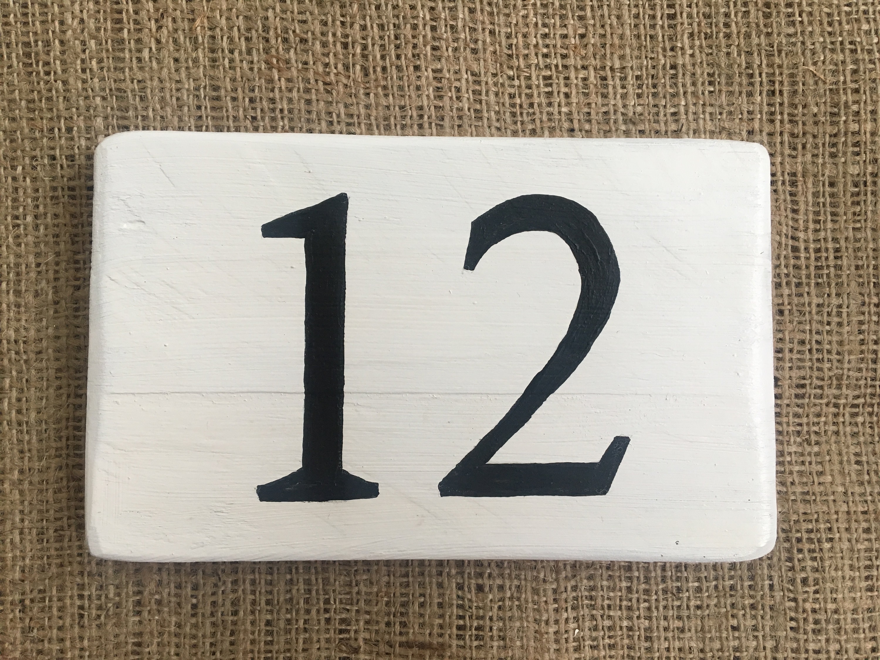 Personalised Painted Wooden Number Sign for House Garden | Etsy