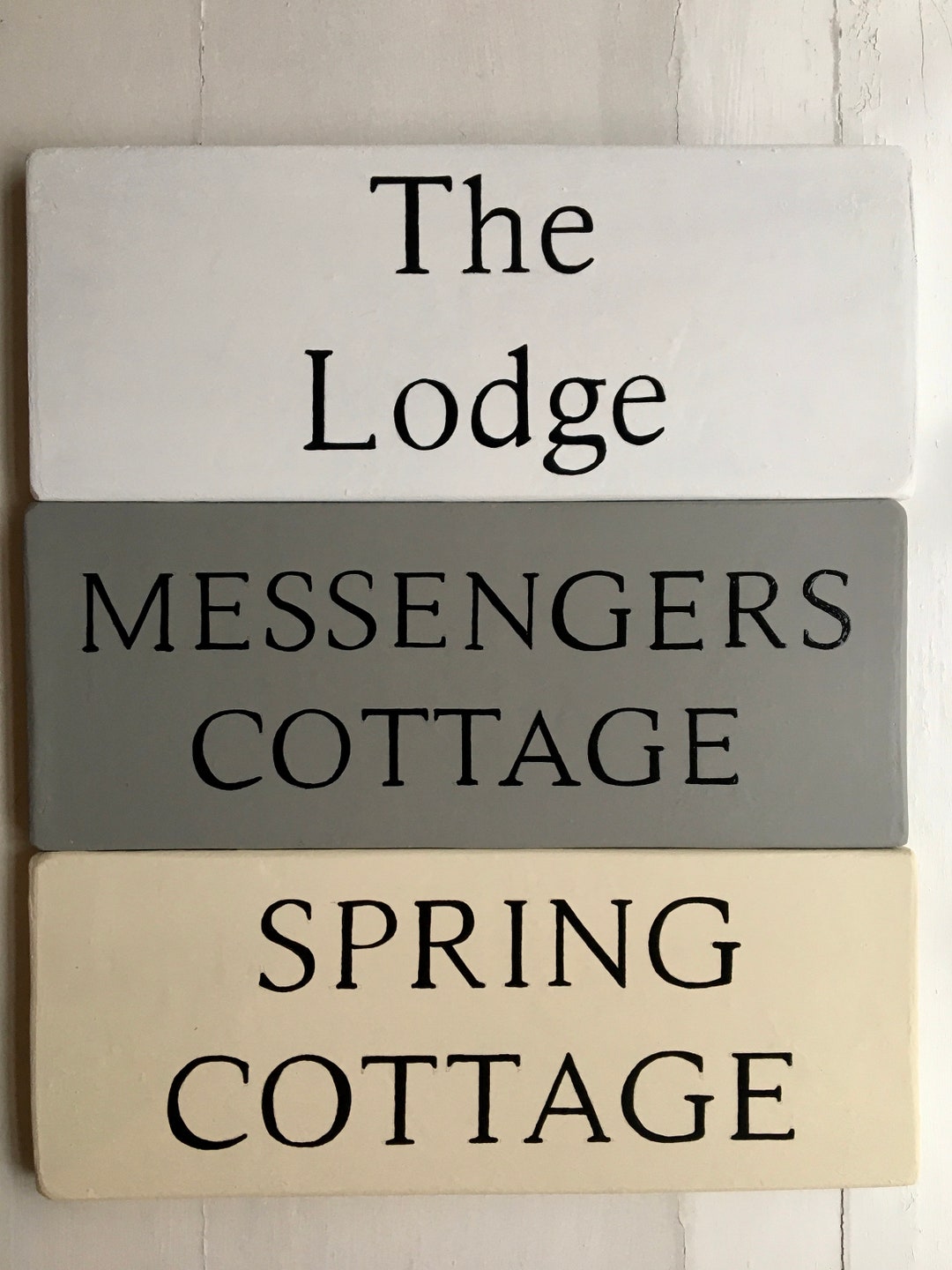 Personalised Painted Wooden Sign for House Garden Outdoor Door Name ...