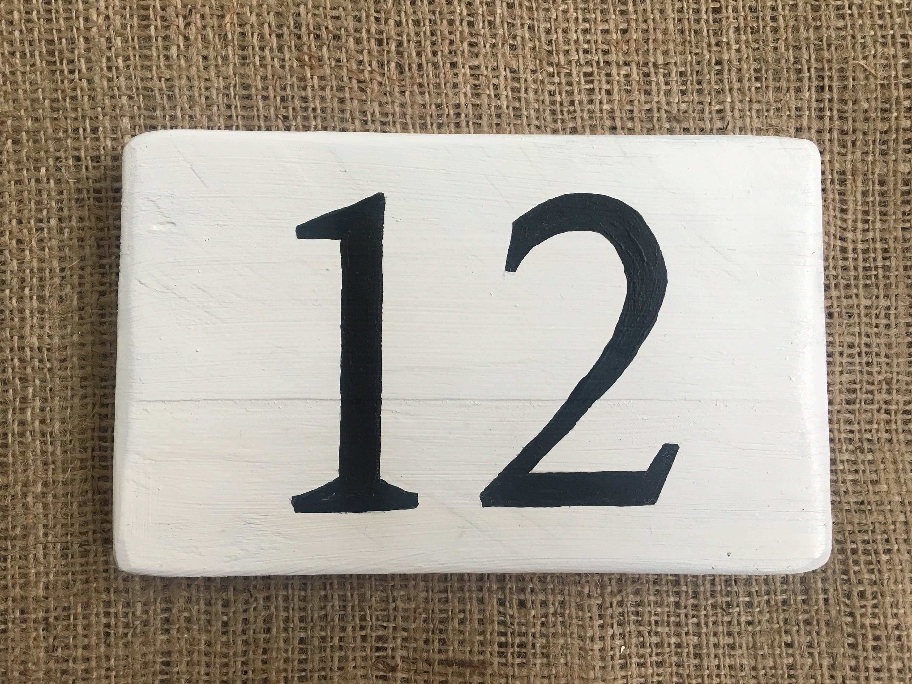 Personalised Painted Wooden Number Sign for House Garden | Etsy