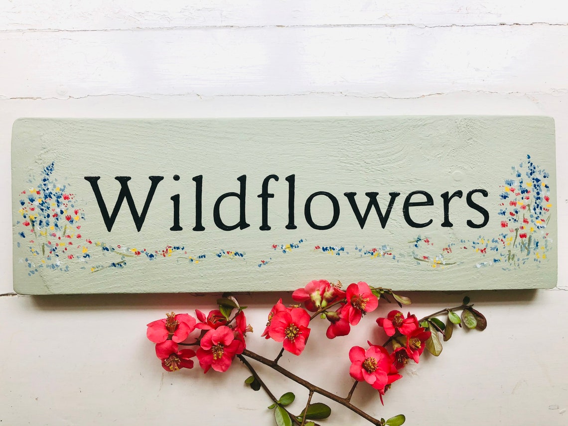 Personalised Painted Wooden Sign for House Garden Outdoor Door - Etsy UK