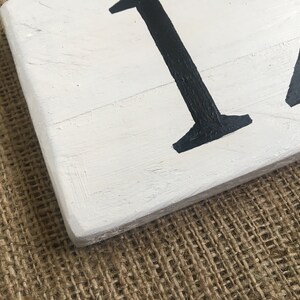 Personalised Painted Wooden Number Sign for House Garden Outdoor Door ...