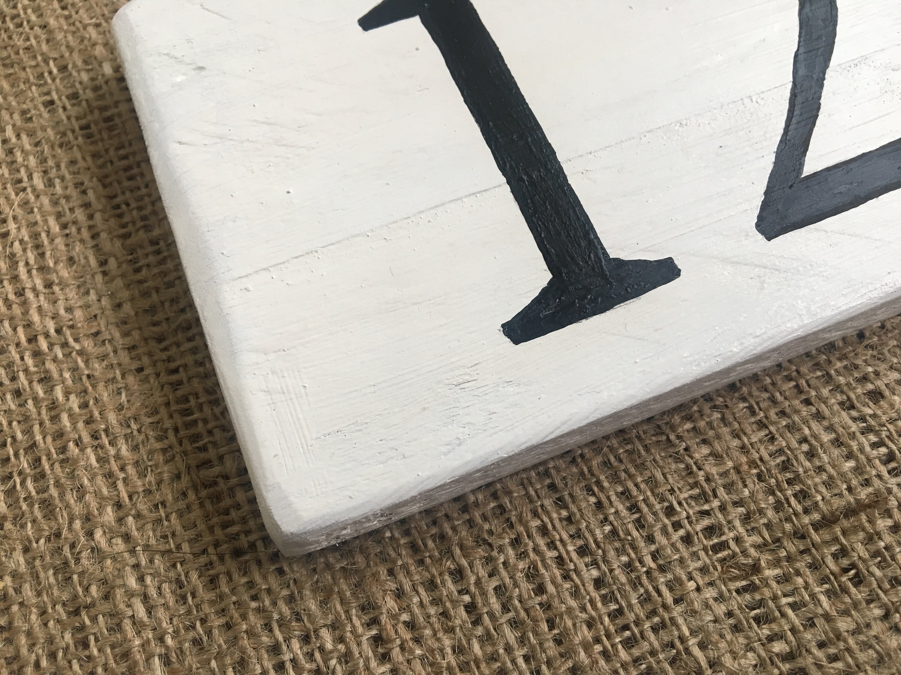 Personalised Painted Wooden Number Sign for House Garden | Etsy