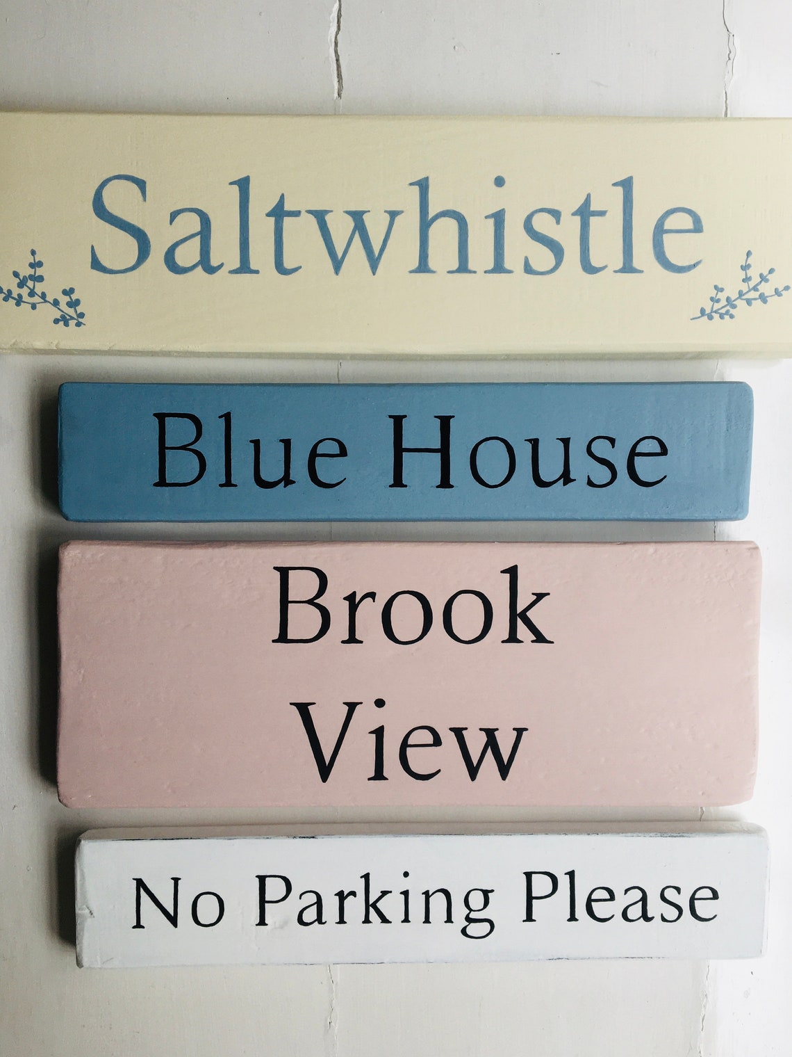 Personalised Painted Wooden Sign for House Garden Outdoor Door | Etsy UK