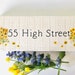 Wild Flower Wooden House Sign, Personalised Door Number Plaque, House ...