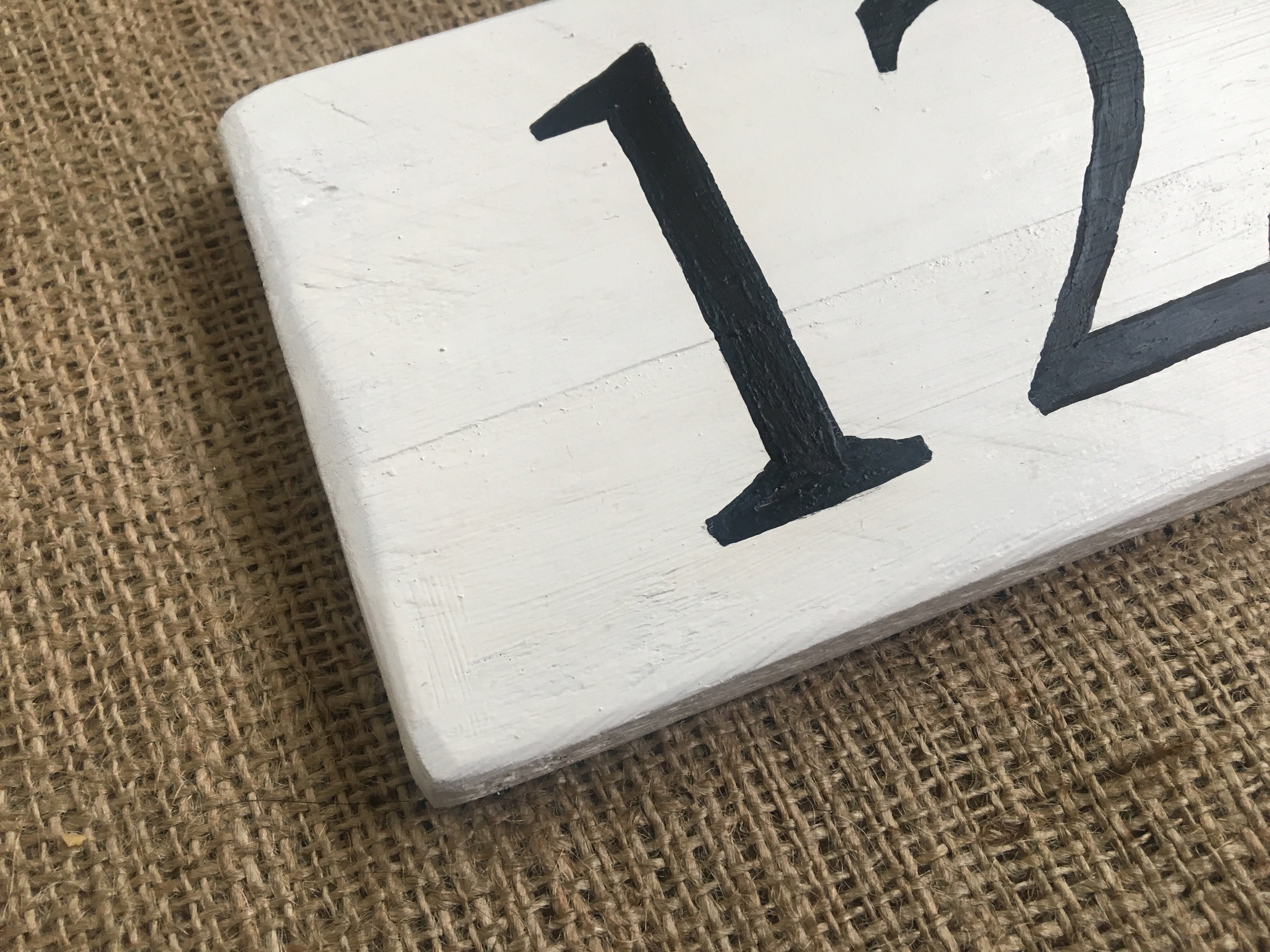 Personalised Painted Wooden Number Sign for House Garden | Etsy