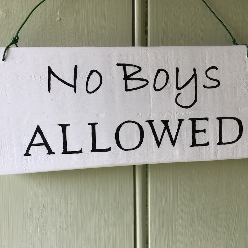 No Boys Allowed Sign - Etsy
