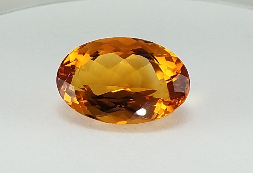 Madeira Citrine Gemstone Loose 18.57 Carats Oval - Etsy