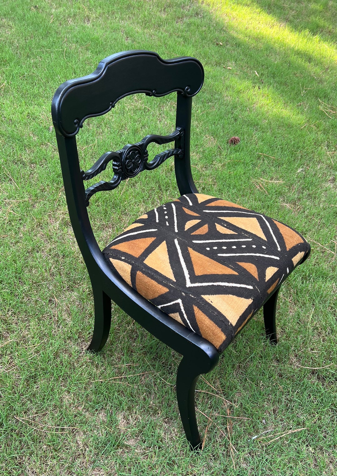 African Inspired Chairs -english Regency Mudcloth -african Inspired ...