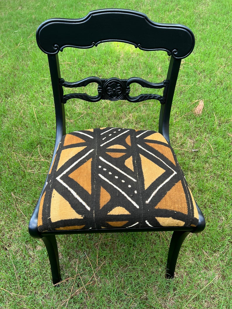 African Inspired Chairs -english Regency Mudcloth -african Inspired ...