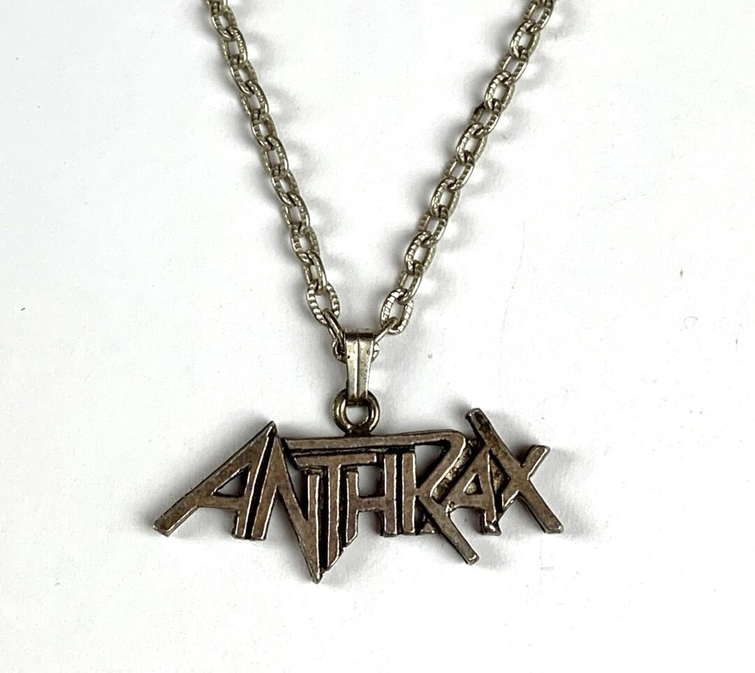 Vintage 1990s Anthrax Name Plate Logo Pendant/necklace - Etsy